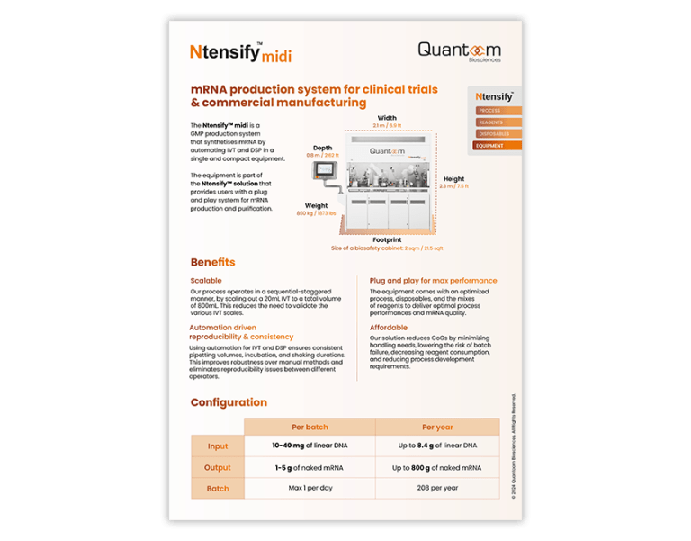 Fact sheet Ntensify midi • Quantoom Biosciences